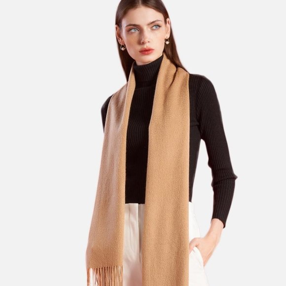 Accessories | Camel Cashmere Scarf Soft New | Poshmark